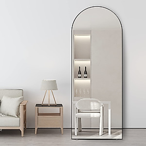 CISTEROMAN 65"x22" Full Length Mirror, Arched Mirror, Floor Mirror with Stand, Full Body Mirror, Wall Mirror for Bedroom, Dressing Room, Living Room