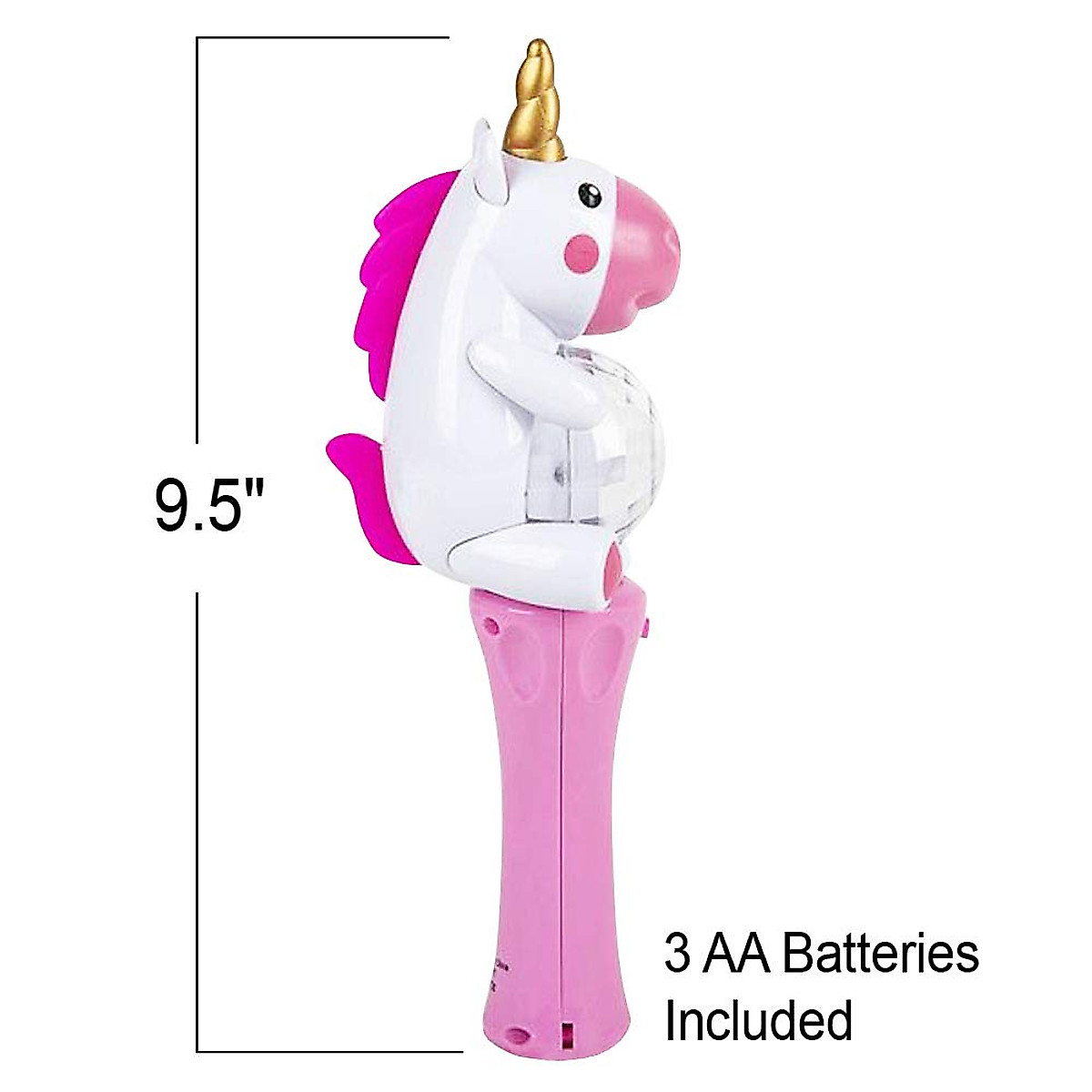 ArtCreativity Unicorn Wand - 9.5 Inch Light Up Spinning Wand with LEDs - Fun Pretend Play Prop for Kids - Unicorn Light Up Spinner Wand - Best Birthday Gift for Girls and Boys - Batteries Included