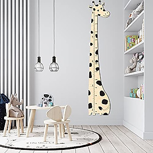 GADNIA Wooden Growth Chart for Kids, Boys & Girls | Cute Giraffe, Custom Height Chart, Measurement Ruler for Wall | Kids Bedroom, Playroom, Child's Room, Nursery Decor Decoration Wall Art