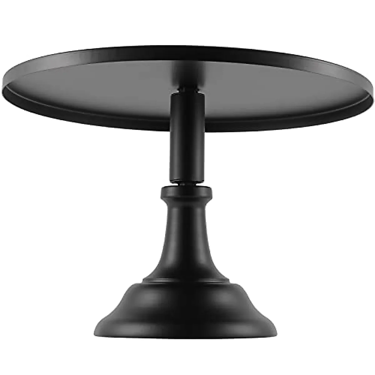 FUNSUEI 12 Inch Round Metal Cake Stand, Detachable Metal Cupcake Stand, Dessert Display Plate for Weddings, Tea Parties, Birthday Parties and Other Celebrations, Black
