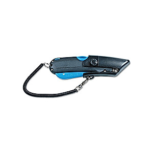 COSCO Box Cutter Knife w/Shielded Blade, Black/Blue (091524)