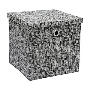 JVL Urban Square Paper Lidded Storage Basket