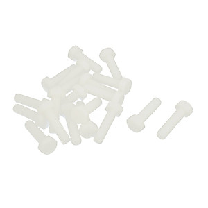 uxcell® M8 x 30mm Full Thread Nylon Hex Hexagon Head Cap Screw Bolt 20 Pcs