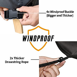 Kipiea 600D Patio Furniture Covers Waterproof Winter, Outdoor Furniture Set Covers for Table Chairs, Heavy-Duty Outdoor Sofa Covers with Anti UV and No Tears, No Fading (98" L x 98" W x 28" H)