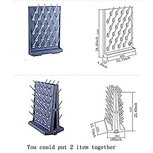 YTFLOT Drying Rack 27 Pegs Lab Supply Pegboard Bench-top/Wall-Mount Laboratory Glassware 27 Detachable PegsLab Drying Draining Rack Cleaning Equipment Grey