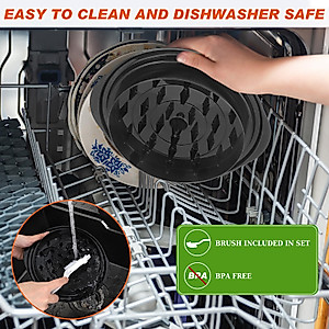 Fingertip WD Chicken Shredder Tool Twist,Meat Shredder with Cleaning Brush,Silicone Pad,Food Tongs,Meat Shredder Machine and Anti-Slip Base,Dishwasher Safe,Cleaning Brush,Ergonomic Handle