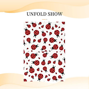 PAILON Fresh Ladybug Thank You Cards With Envelopes, Blank Greeting Note Cards With Envelopes Blank Inside, Funny Birthday Cards For Women Men, Thank You Card For Wedding Business,Graduation