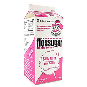 Cotton Candy Floss Sugar-Blue Raspberry, Pink Vanilla & Grape-1/2 Gallon-three Pack