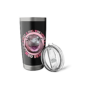 Cute Hippo Moo Deng Tee, Cool Just a Girl Who Loves Moo Deng Stainless Steel Insulated Tumbler