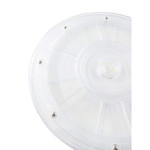 FixtureDisplays® 8" Clear Plastic Spinner Lazy Susan Turntable Organizer for Spice Rack Table Cake Kitchen Pantry Decorating 16973-FBA