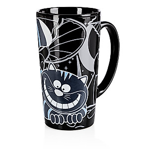 Gift Republic GR450029 Cheshire Cat Heat Chaning Mug, Large (Pack of 1), BLACK