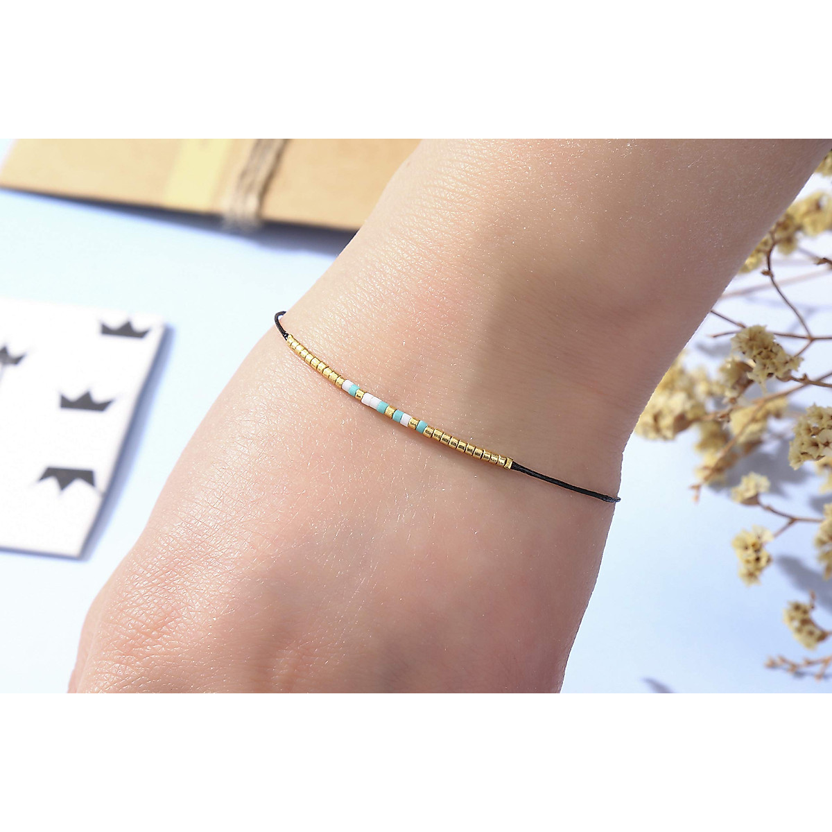 RareLove Best Aunt Ever Gifts Aunt Morse Code Beaded Bracelet Secret Message Jewelry Gift For Her, Waterproof Birthday Mothers Day Gifts for Aunts from Niece Nephew