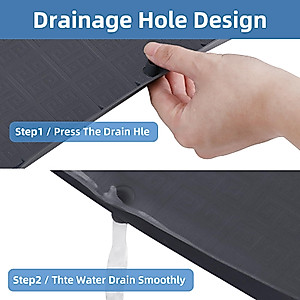 Under Sink Mat 34" x 22" Unglehome Under Sink Liner for Kitchen Waterproof Silicone Under Kitchen Sink Protector Mat Flexible Under Sink Drip Tray for Bathroom Cabinet Thick Under Sink Rubber Mat