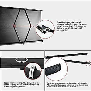 XDDCDH 50-inch Projector Screen 4:3 Tabletop Projection Screen Manual Pull Up Folding Projecting Screen Home Theater for DLP Projector