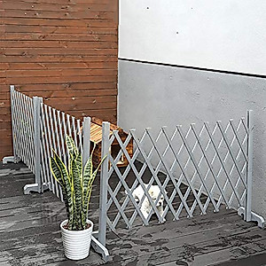 LIXIONG Garden Fence Screen Outdoor Plant Palisades Expanding Fence Solid Wood Privacy Screen Animal Barrier Restaurants Isolation Flowerbeds，5 Size (Color : Green, Size : 280x160cm)