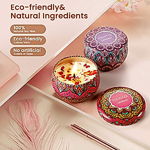 TODAYEER Gifts for Women Christmas - Grandma Gifts - Birthday Gifts for Women - Funny Wine Tumblers Rose Gold and Candles 2 Pack and Bath Loofah XL Bath Set - Mom Sister Friends Grandma Gifts