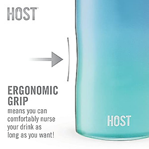 HOST Stay-Chill Beer Cozy Insulated Can Cooler Tumbler - Double Walled Stainless Steel Beer Can Insulator Holder for Slim Sized Cans - Lagoon