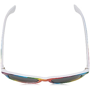 Retro Optix Sunglasses Classic 80's Vintage Style Design (Rainbow, Smoke)