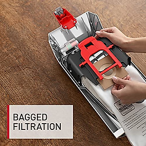 Hoover Complete Performance Corded Vacuum Cleaner, Bagged Vacuum Cleaner, Traps 99% of Dust Matter, Wide Cleaning Path, Includes Pet Upholstery Tool, Powerful Vacuum Cleaners for Home Use