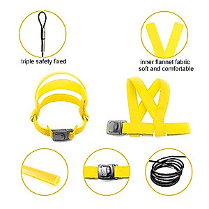VANFAVORI Bird Harness with Buckle Clip and a Leash, Easy to Wear for Bird Parrots Cockatiel S Size Weight 85-105 Grams, Yellow