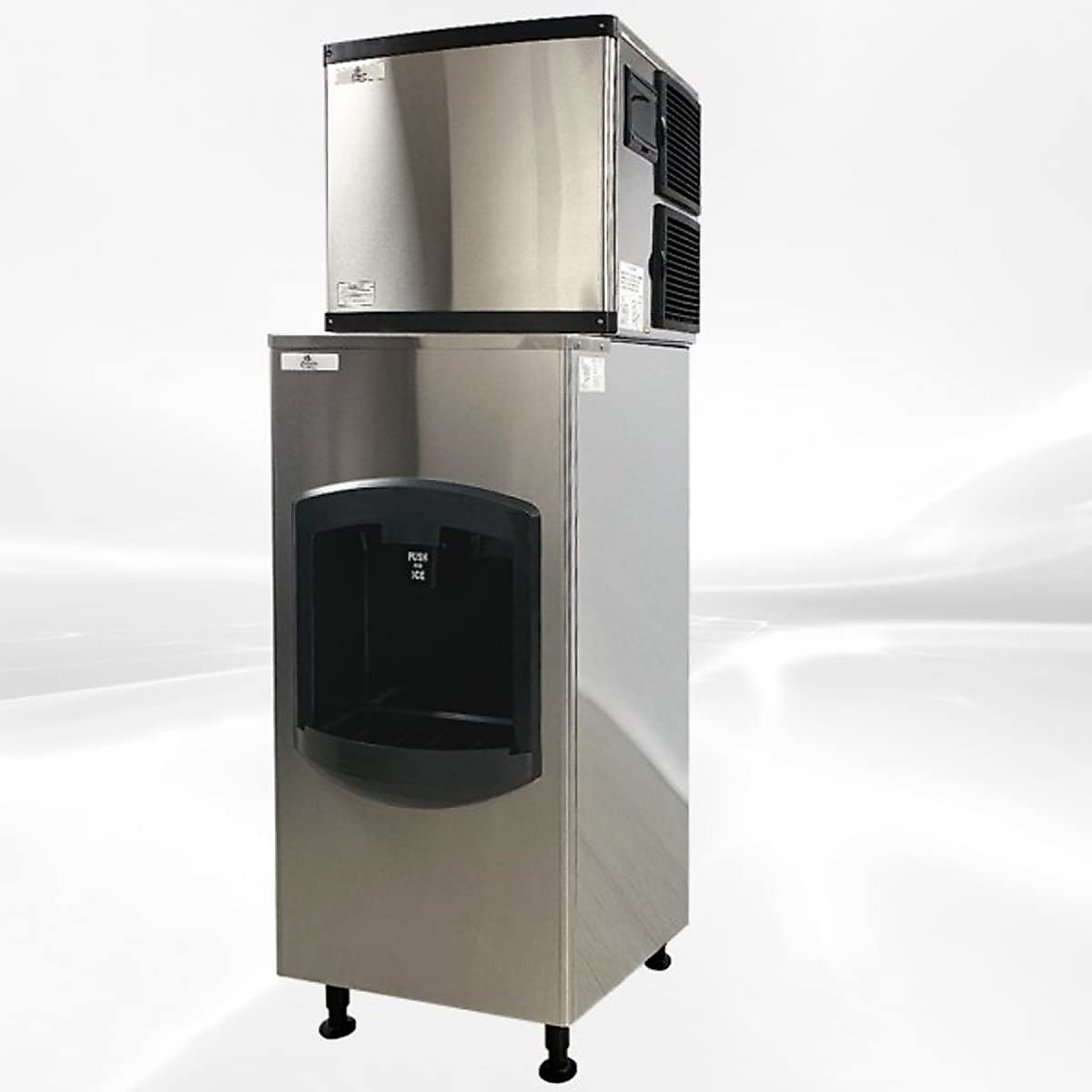 Commercial Ice Maker Hotel Ice Maker with Large Dispenser- 350 lb/per Day NSF Certified HD-130B
