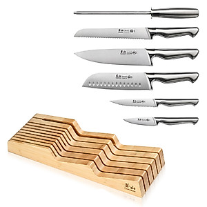 Cangshan Sanford Series 1027167 German Steel 7-Piece Knife In Drawer Set