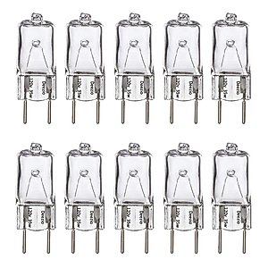 Deezio Xenon G8 35w 120v Bulb 120V T4 Light Bulbs 190Lumen G8 Base 120 Volt JCD Type, Pack of 10