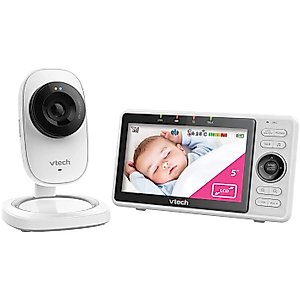 VTech RM5752 Wi-Fi 1080p HD Video Monitor with Remote Access, White (Renewed)