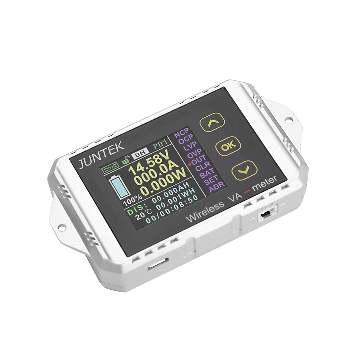 DC Voltage Ammeter Power Meter Wireless DC Voltage Ammeter Power Meter Watt Tester Coulomb Meter(VAT-4300)