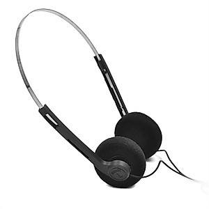 Retro Over-Ear Headphone,Walkman Headphone Vintage Feelings Underwire Headphone Hi-Fi Stereo Black Orange Ear Pad Headphone(Orange)