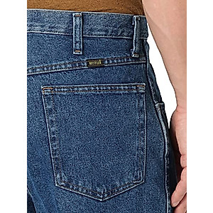 Rustler mens Classic Relaxed Fit Jeans, Dark Stonewash, 36W x 32L US