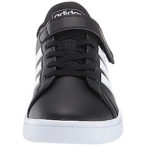 Adidas unisex child Grand Court - Kids Tennis Shoe, Black/White/White, 10.5 Little Kid US