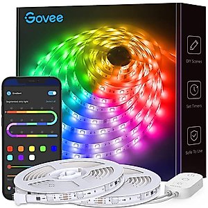 Govee RGBIC LED Strip Lights, 32.8ft Color Changing LED Lights with App Control, 64 Scene Modes, Music Mode, LED Strip Lights for Bedroom, Kitchen, Party, Living Room, Home Decor (2 Rolls of 16.4ft)