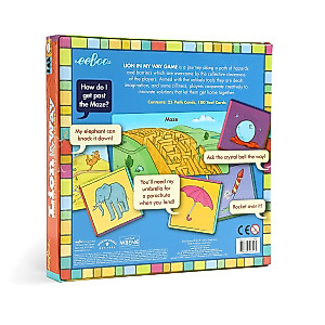 eeBoo: Lion in My Way Game, A Game of Imaginative Problem Solving, Educational Games That Cultivates Conversation, Socialization, and Skill-Building, Perfect for Ages 5 and up
