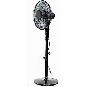 PELONIS 16'' 12-Speed Adjustable Height Quiet Pedestal Fan with Digital Display & Remote Control, PSPF18AR40B (Renewed)