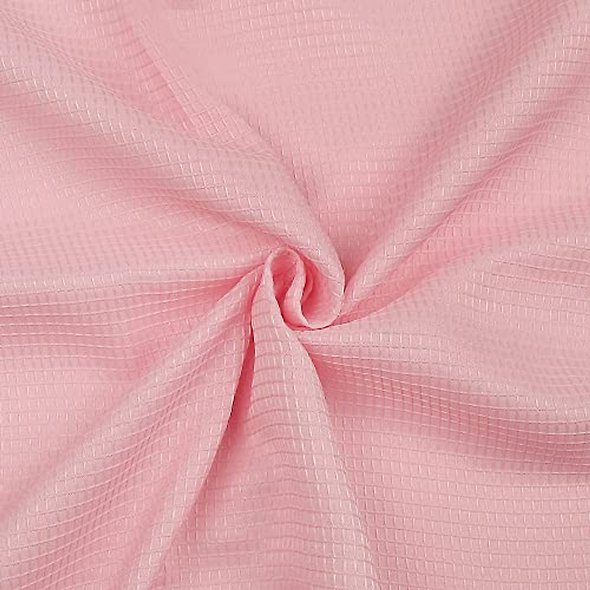Pretty House Water Resistant Light-Weight Shower Curtain, Waffle Weave; Spa, Hotel Quality Premium Bathroom Shower Curtains; Machine Washable; 72 x 72 inch Blush Curtain