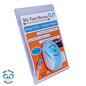 Johnny World My First Mouse – Wireless Single Click One Button Mouse Designed for Small Hands and Early learners. Perfect for Educational Computer Games. A Mouse for Kids!