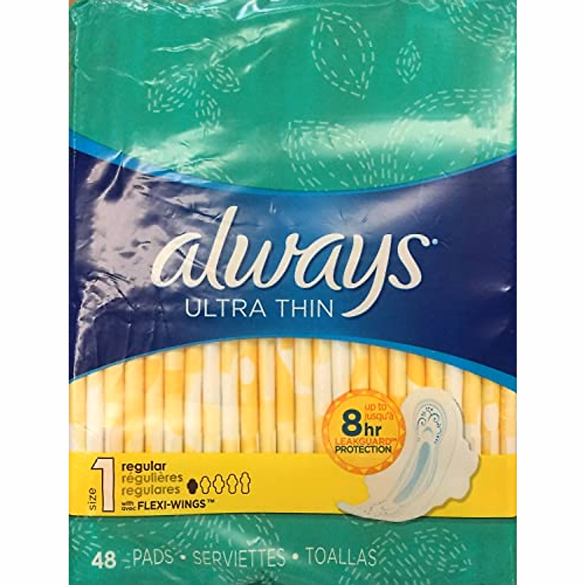 Always Ultra Thin Regular Pads with Wings 48 Count (Pack of 1)
