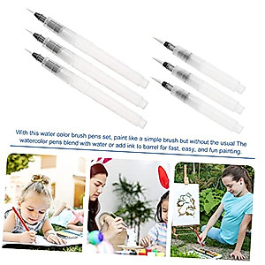 6pcs Travel Set Bulk Pencils Paint Brushes Set Water Coloring Brush Pen Water Coloring Brush Pens Watercolor Brush Pen Filling Writing Brush Brush Set Water Brush Watercolor Pens