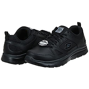 Skechers Men's Flex Advantage Sr Work Shoe, Black, 14 W US