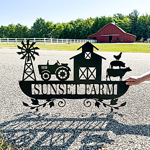 Personalized Farm Metal Sign Farm Sign Personalized Farmhouse Sign Custom Farm Decor Custom Farmhouse Decor Metal Farm Sign Farm House Decor