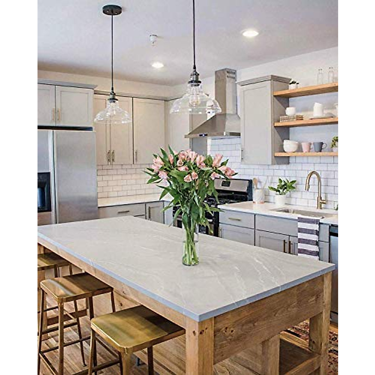 CLAXY Ecopower Industrial Edison Vintage Style 1-Light Pendant Glass Hanging Light