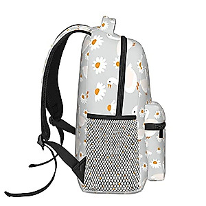Juoritu Ducks Daisy Backpacks, Laptop Backpacks for Travel Work Gifts, Lightweight Bookbags for Men and Women