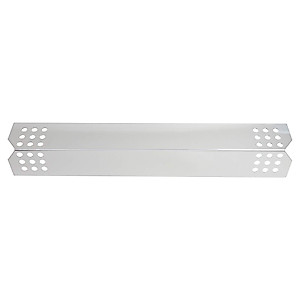 2-Pack BBQ Grill Heat Shield Plate Tent Replacement Parts for Kitchenaid 730-0336D - Compatible Barbeque Stainless Steel Flame Tamer, Flavorizer Bar, Vaporizer Bar, Burner Cover 16 1/8"