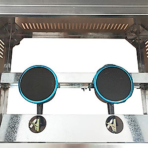 2 Pan 6L Pans Gas Deep Fryer Countertop, Commercial Food Warmer Heater Stainless Steel Buffet Countertop Heating Pot Steamer Soup Warmer for Catering and Restaurant