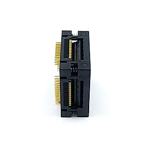 QFP144 Coverless Programming Adapter Socket/Burning Socket/IC Test Socket IC201-1444-026, 144-Pin, 0.5mm Pitch, IC Test Burn-in Socket, Applied to QFP144, TQFP144, FQFP144, PQFP144 Packages.