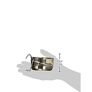 SPOT By Ethical Products - Stainless Steel Coop Cup Wire Hanger Kennel Pet Bowl For Dogs Cats Birds and Reptiles - 10oz