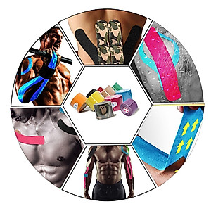 Kinesiology Theraeputic Tape Physio for Athletic Sports Recovery Pain Relieve Strong Adhesion Waterproof Original Cotton Uncut 2 Inch x 16.4 Feet (dark blue)