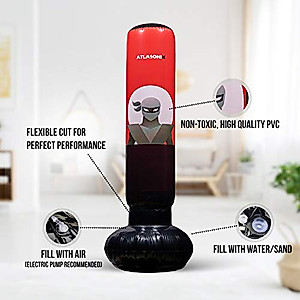 Punching Bag for Kids 8-12, Inflatable Kids Punching Bag for 3-8 Years, Karate Gifts for Boys, Kids Boxing Bag, Kid Punching Bag, Kickboxing, Taekwondo Ninja Toys