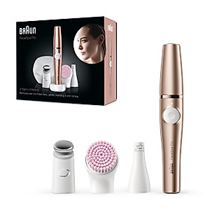 Braun FaceSpa Pro SE921 | All-in-one Beauty Device for Facial Epilation | Incl. Facial Epilator, Attachment for Skin Tightening & Facial Cleansing Brush